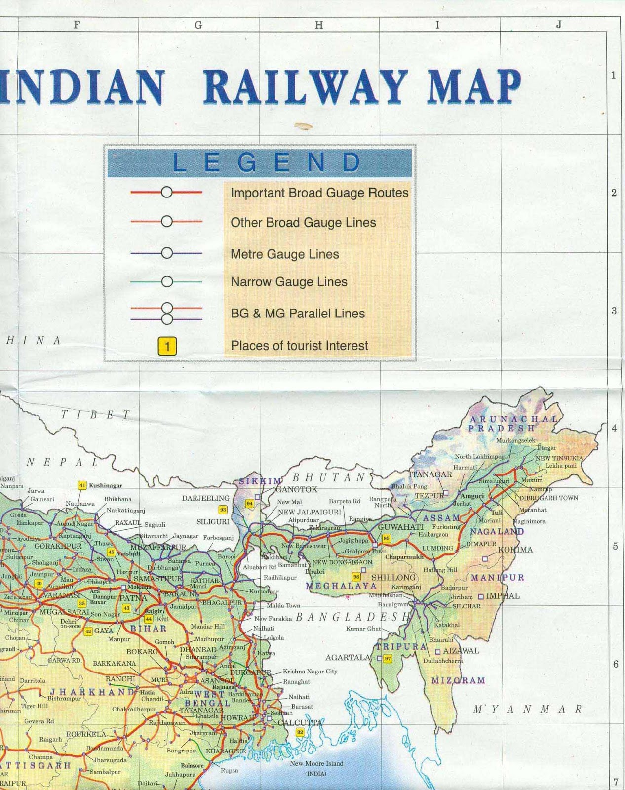 Top Tourist Place India : INDIAN RAILWAY MAP