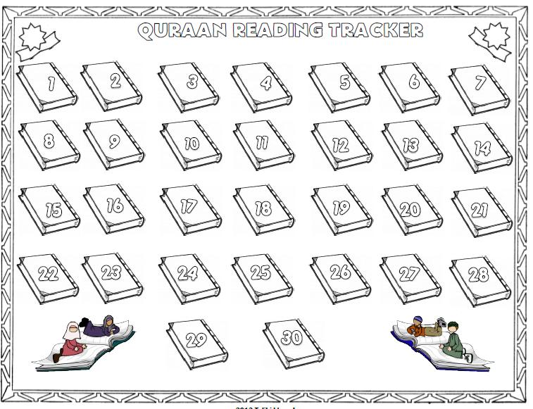 Ramadan Progress Charts | TJ RAMADAN