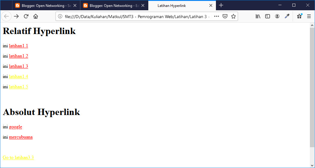 HTML Programming 4 - Hyperlink di HTML ~ Open Networking HTML Programming 4 - Hyperlink di HTML ~ Open Networking