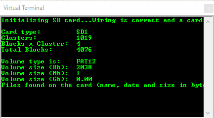 SD card simulation in Proteus