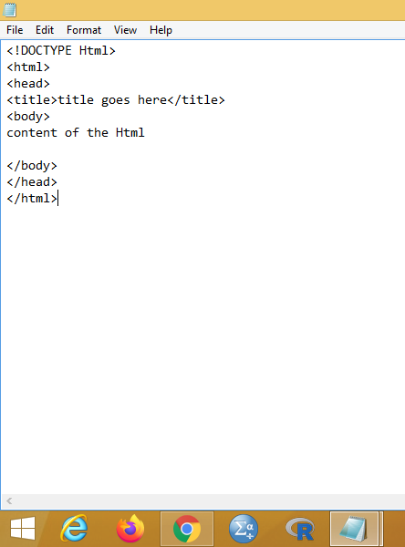 HTML Skeleton and the Output