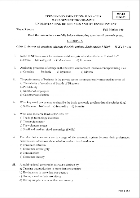 OSPU MP DIM understanding of business and its enviroment June 2018 ...