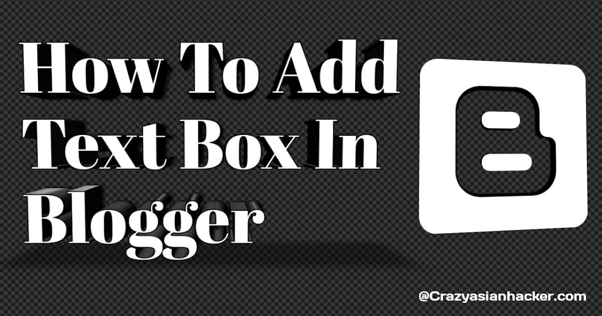 How to add text box in blogger post | Input Box html