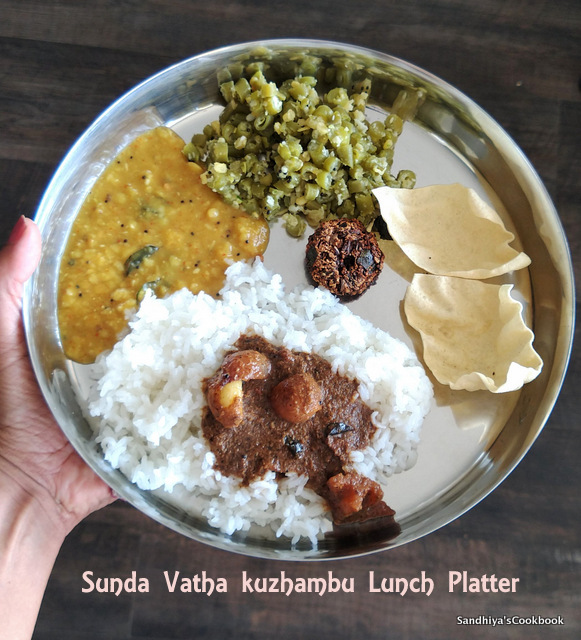 Sandhiya's Cookbook: Vatha Kuzhambu | Sunda Vathal Kulambu | Dried ...