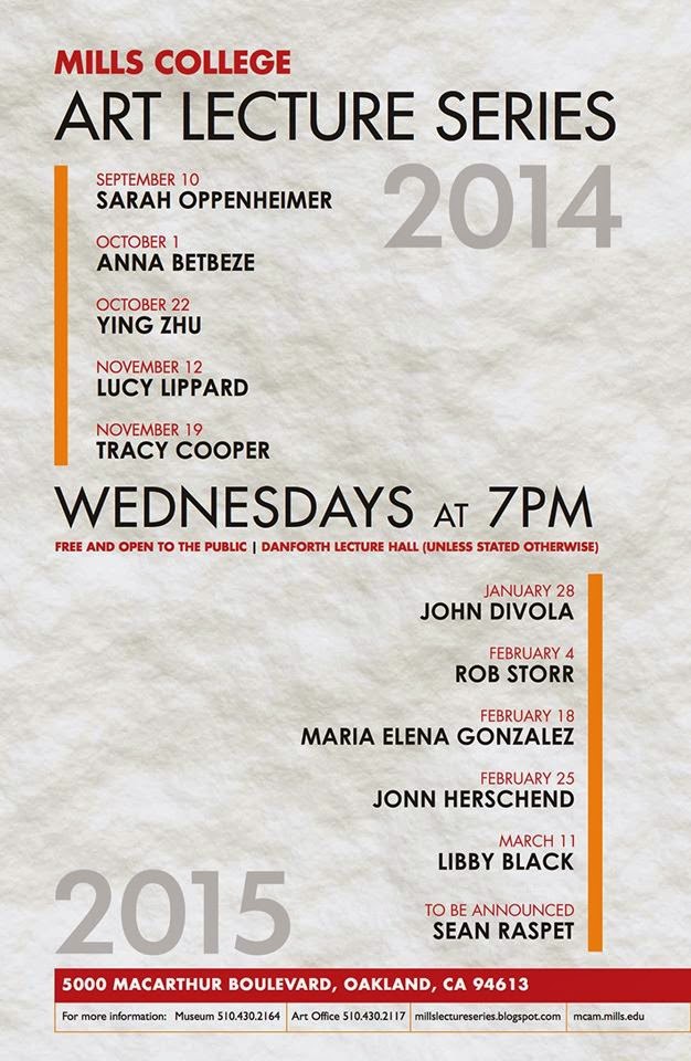 MILLS COLLEGE ART LECTURE SERIES: Mills College Lecture Series Poster ... MILLS COLLEGE ART LECTURE SERIES: Mills College Lecture Series Poster ...