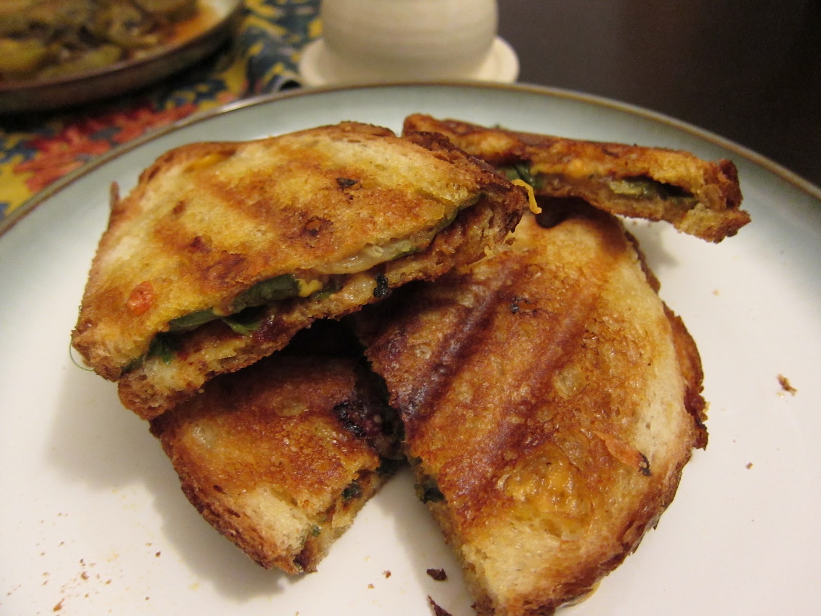 This Designer Cooks: Chipotle Grilled Cheese and Tomatillos