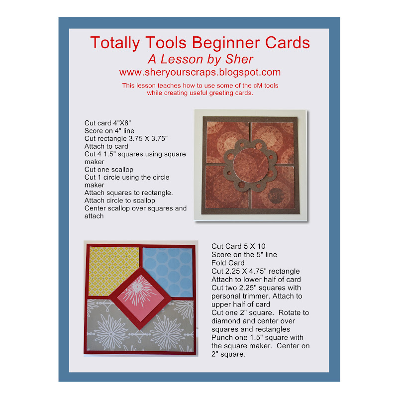 Sher Your Scraps: Totally Tools Greeting Cards