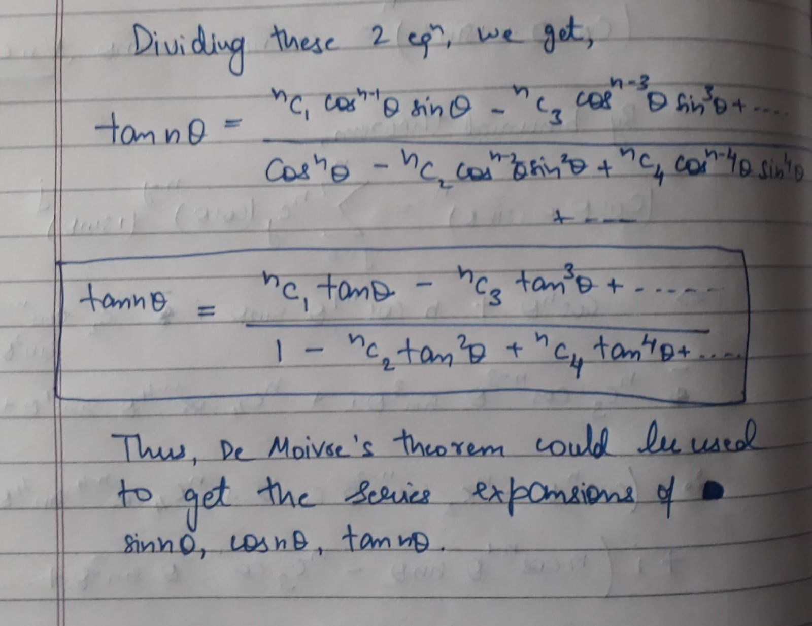 Crazy Maths Interesting Application Of De Moivre s Theorem Crazy Maths Interesting Application Of De Moivre s Theorem