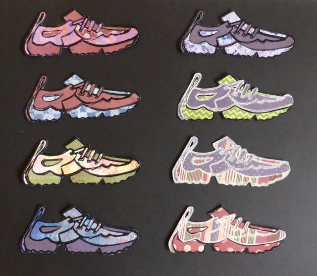 Paper, paint and print: Lino prints - trainers