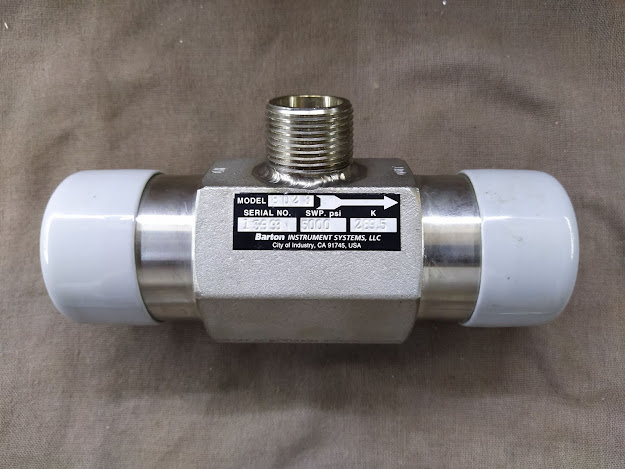 BARTON 8023 LIQUID LEVEL TURBINE FLOW METER 5000 PSI