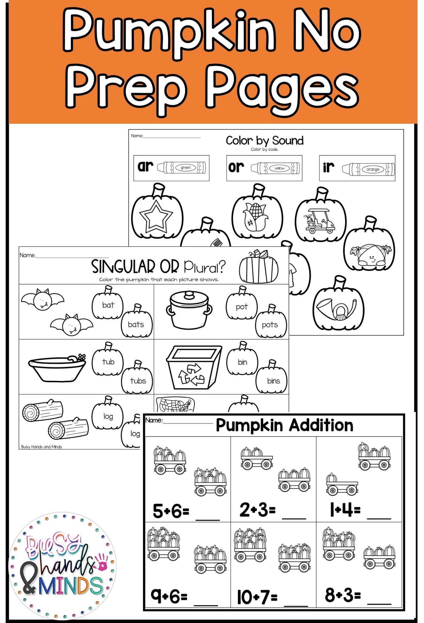 Pumpkin Unit of Study for Kindergarten and 1st Grade | Busy Hands and Minds