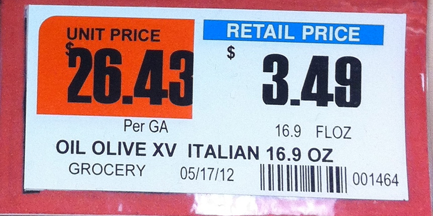 The Blue Placemat: The Unit Price... aka Math Genius