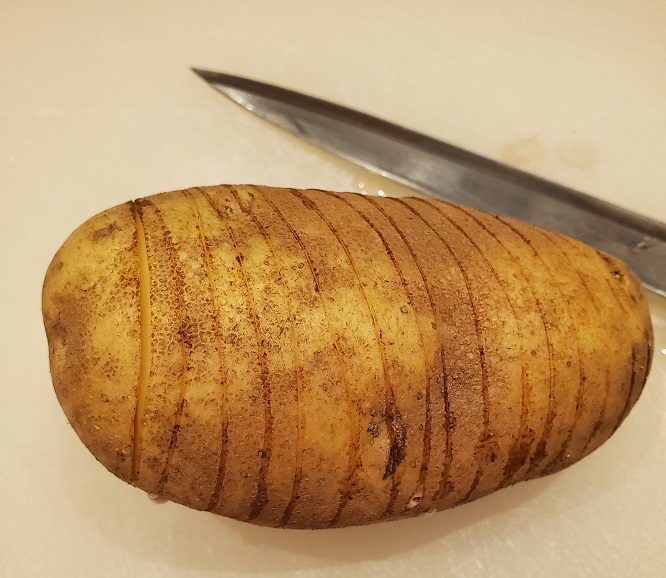 Air Fried or Oven Roasted Fan Potatoes | What's Cookin' Italian Style ...