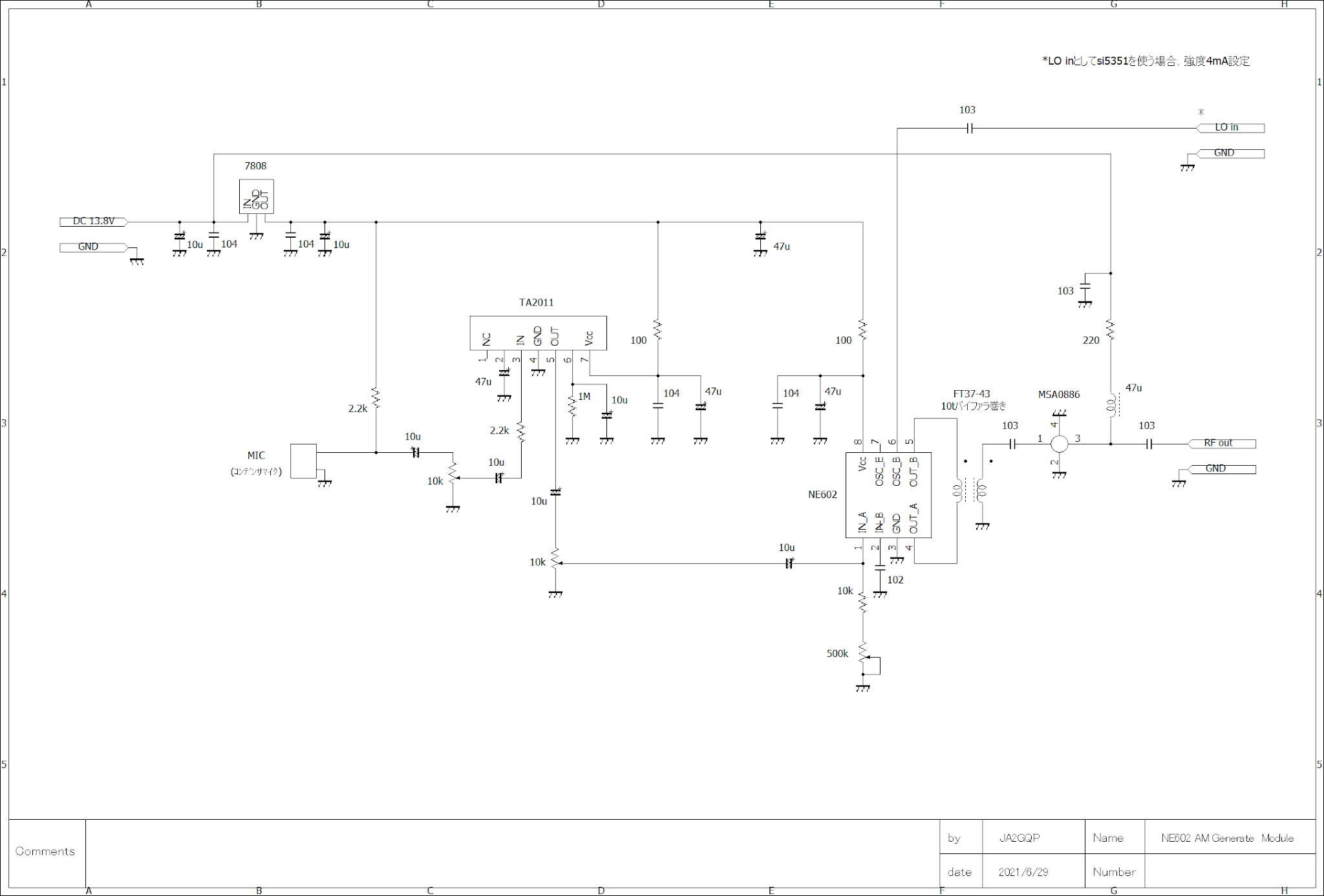 JA2GQP’s Blog: NE602 AM Modulation
