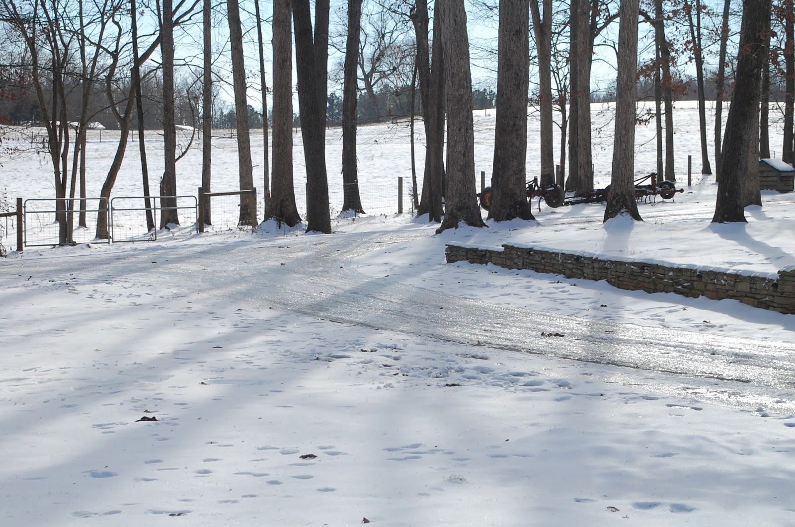 Life on the Homestead: Icy Driveway!