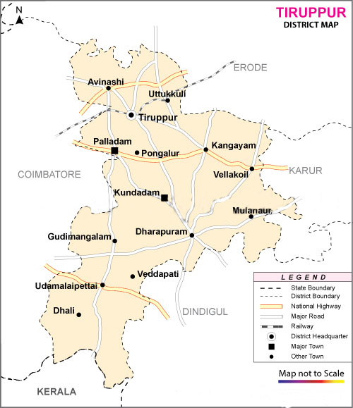 Map Of India: Tiruppur-district-map