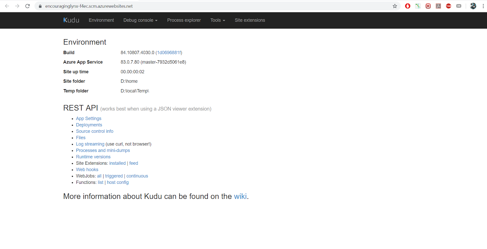 Azure And Co Try Azure App Service Deploy Manually A Node Js Api Kudu Upload