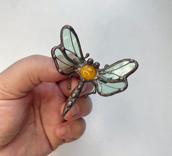 Whimsical Stained Glass Brooches and Angel Ornaments by ...