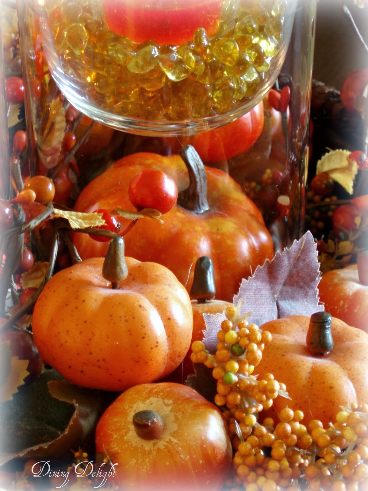 Dining Delight: Fall Coffee Table Centerpiece
