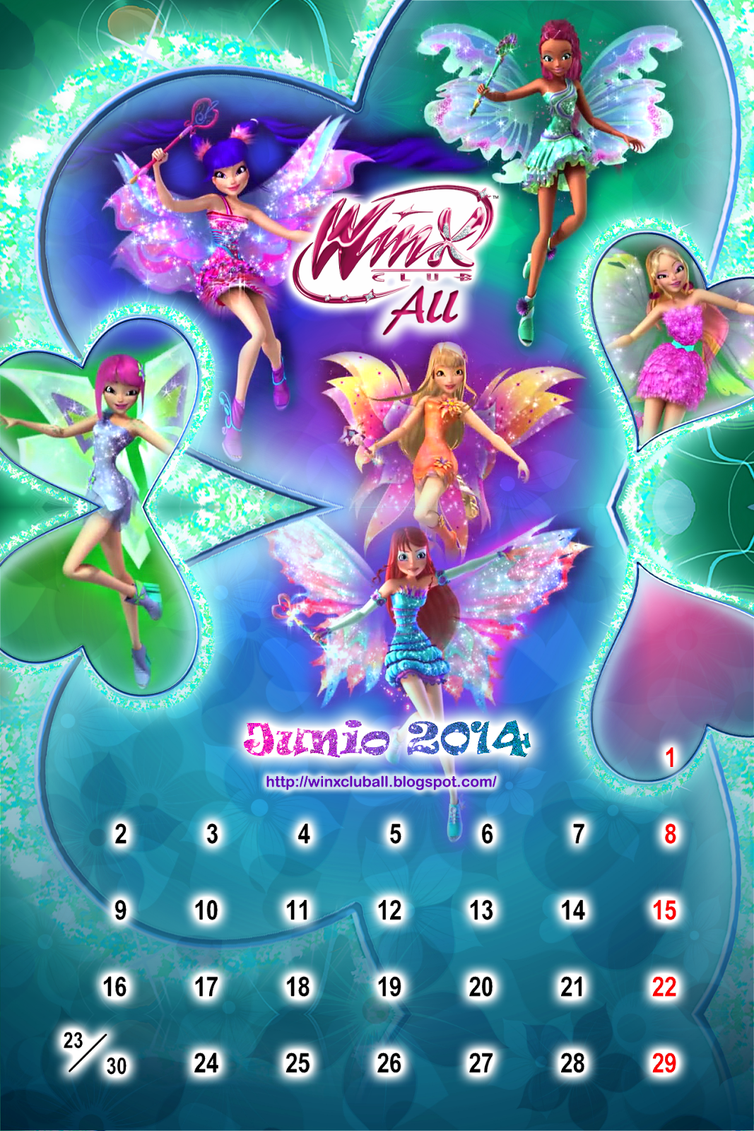 ¡Calendario Winx Club All Junio! - Winx Club All