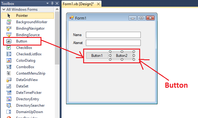 VISUAL BASIC NET PART 3 – TUTORIAL MEMBUAT TOMBOL HAPUS DAN KELUAR ...