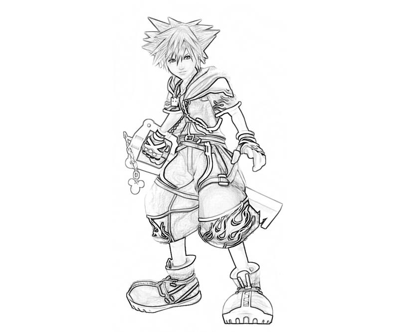 Kingdom Hearts Sora Pages Coloring Pages