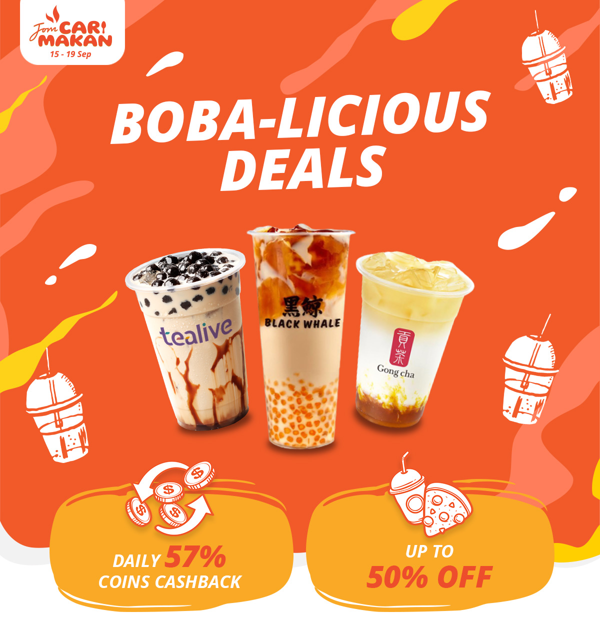 Shopee (MY): Boba-licious: Deals up to 50% off - Media Revenue