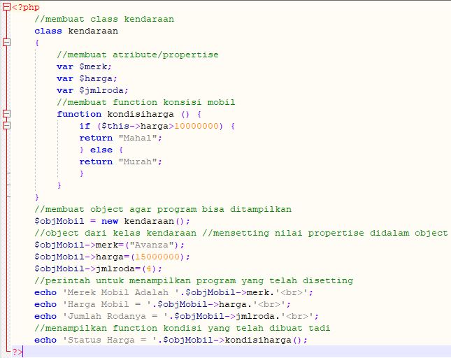 Praktikum Pemrograman Berorientasi Objek (PBO) Modul 1 (PHP)