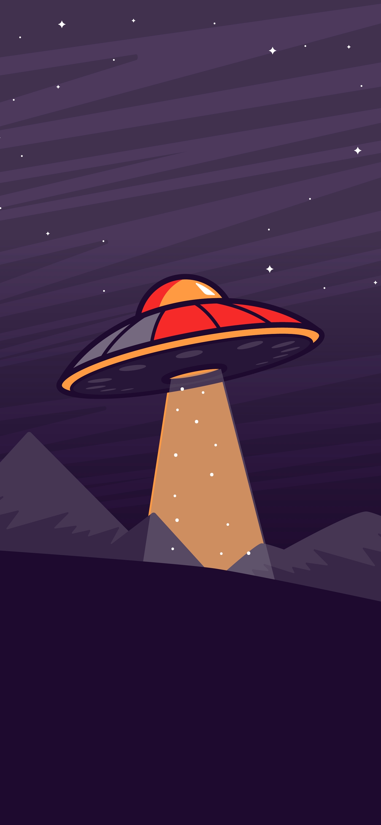 Minimalist iphone wallpaper HD - Alien Ship