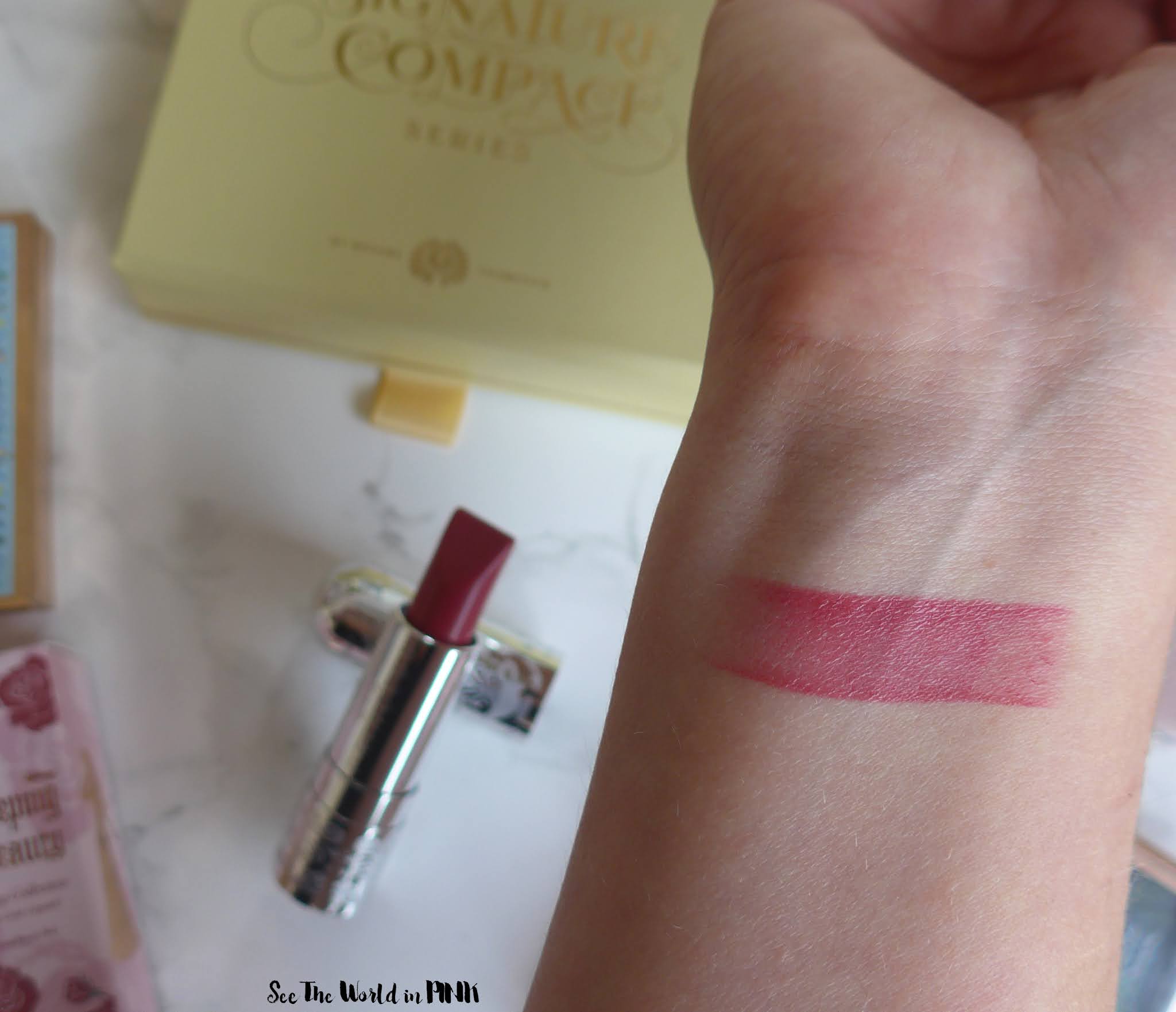 Besame Cosmetics - Aurora Disney Princess Signature Compact & Lipstick ...