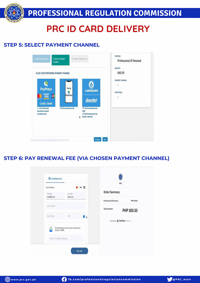 PRC ID Renewal via Online (PRC ID Card Home Delivery) - DepEd Click