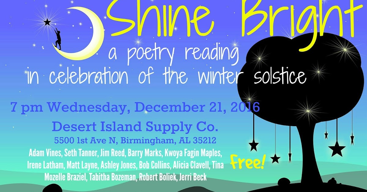 Live Your Poem...: SHINE BRIGHT: A Poetry Reading in Celebration of the ...