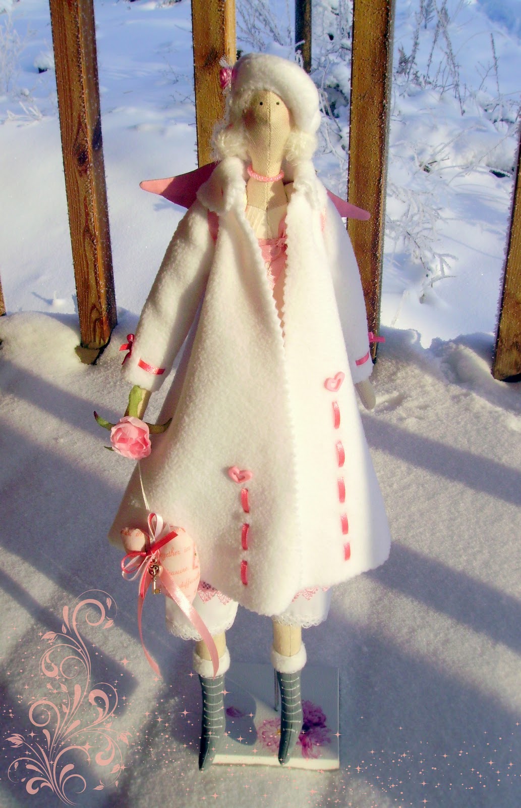 *snow doll.. | Fabric dolls, Handmade soft toys, Dolls handmade