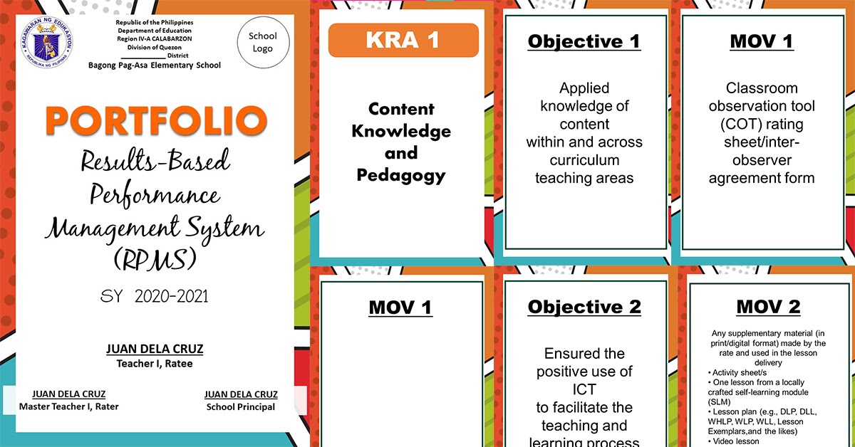 NEW RPMS E-PORTFOLIO FOR TEACHERS (DESIGN 12) FREE DOWNLOAD - Complete ...