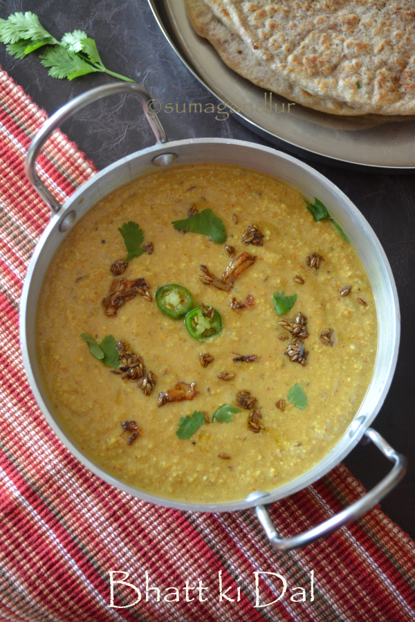 Veggie Platter: Bhatt ki Dal