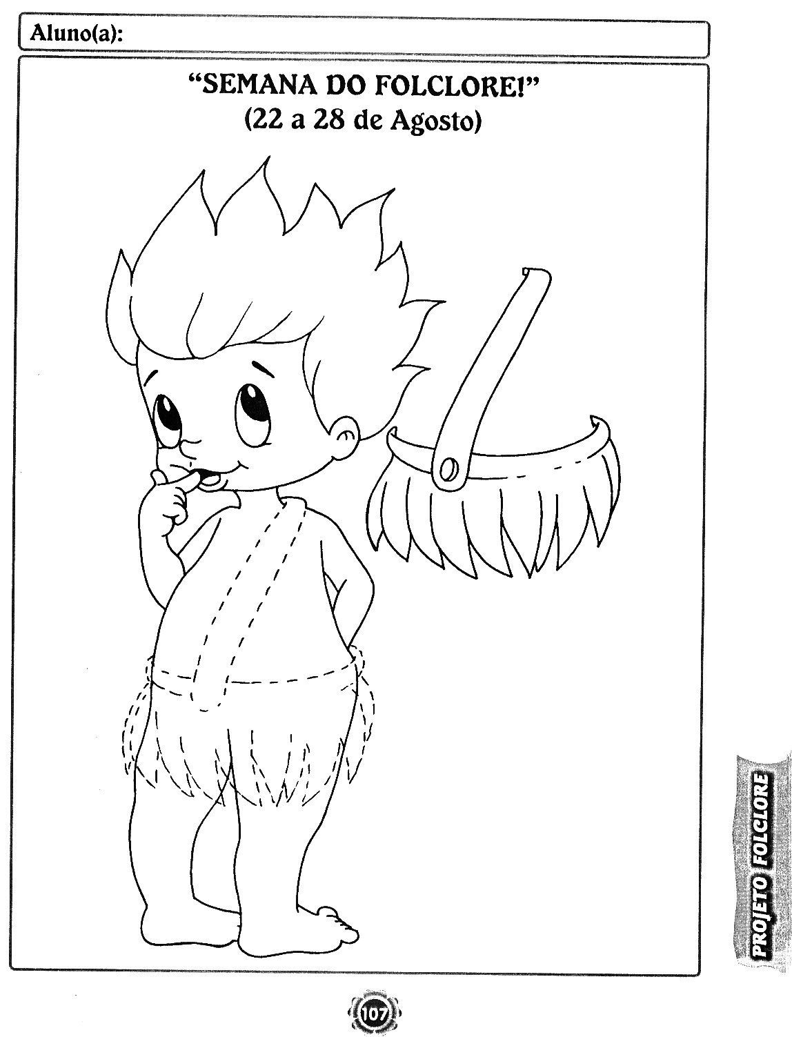 Molde Do Curupira Para Imprimir - NAZAEDU