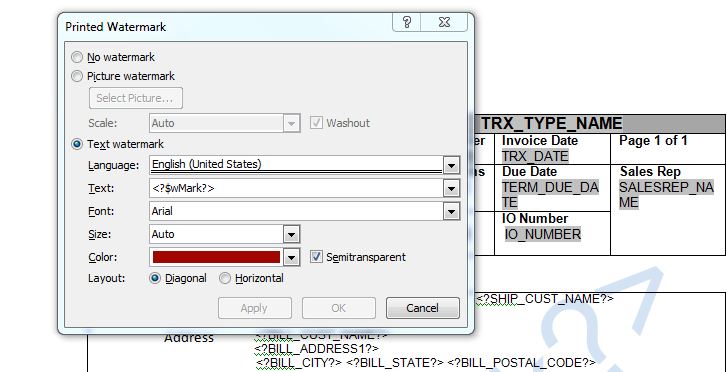 Oracle Apps Rough Book: Conditional Water Mark in RTF template