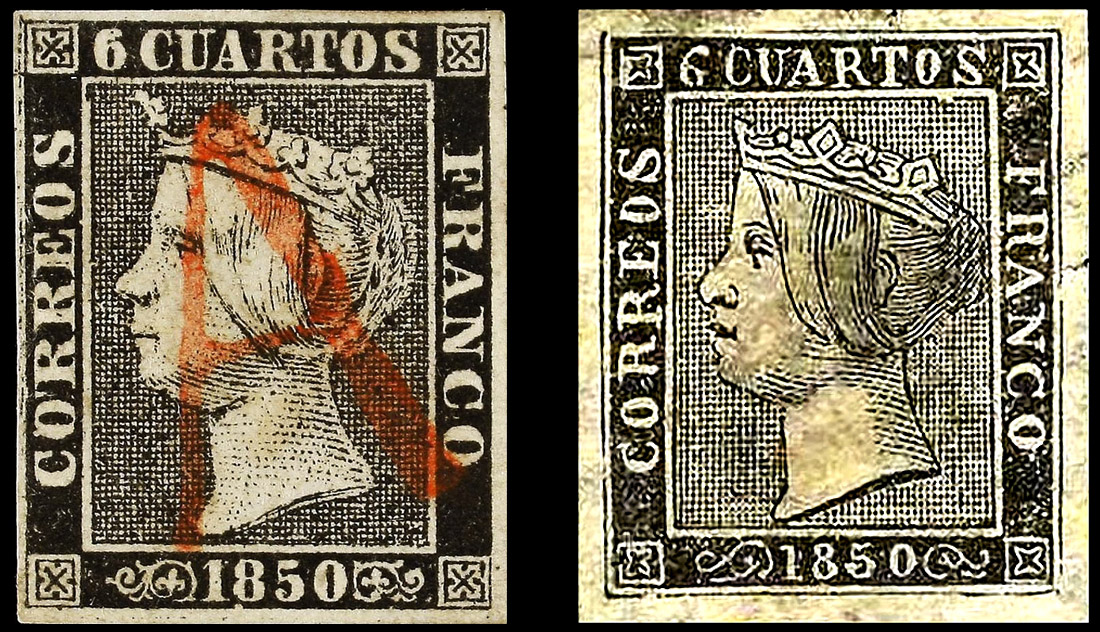 Classic Stamp Forgeries: Spain 1850