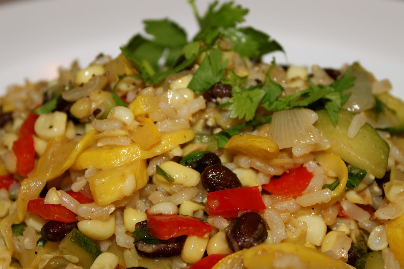 Domestic Divas Blog: Sweet Corn, Squash & Pepper Hash with Black Beans