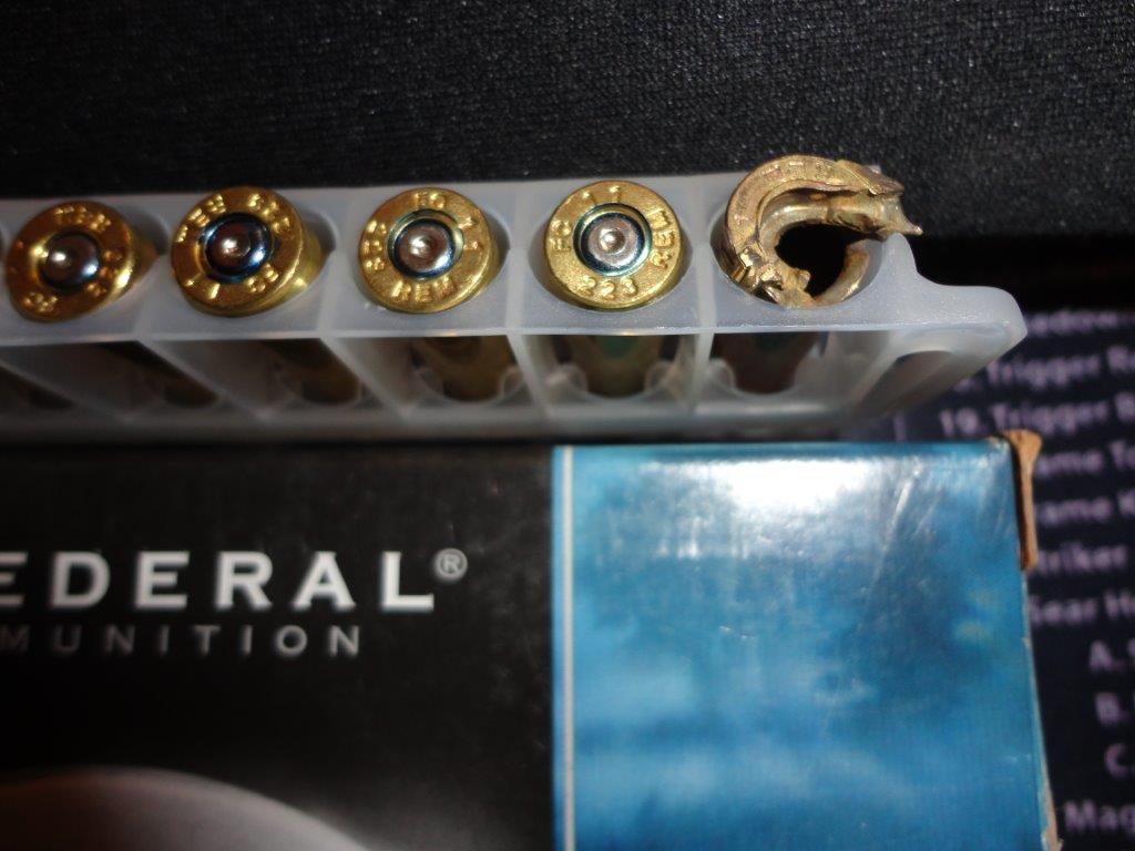 .223 bolt action rifle bolt damage after case head failure