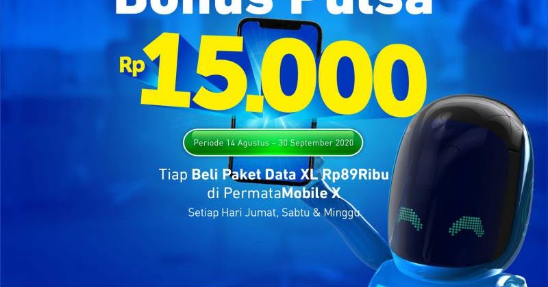 Promo XL Bonus Pulsa Rp15 Ribu Tiap Beli Paket Data XL 89Rb di Permata ...