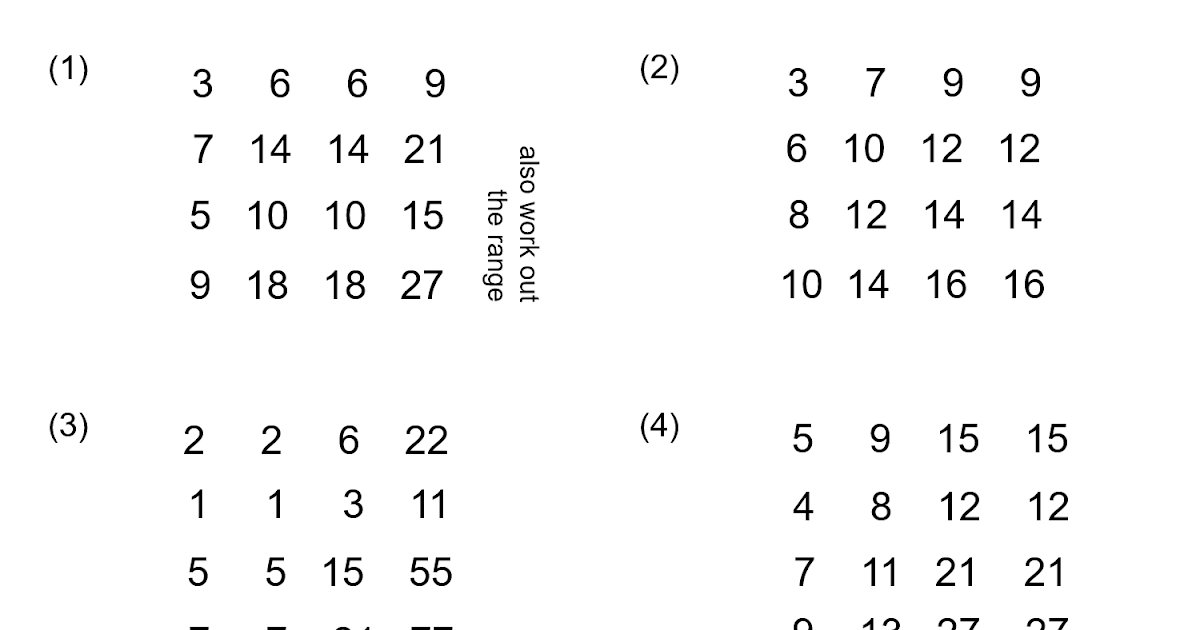 MEDIAN Don Steward mathematics teaching: average relationships