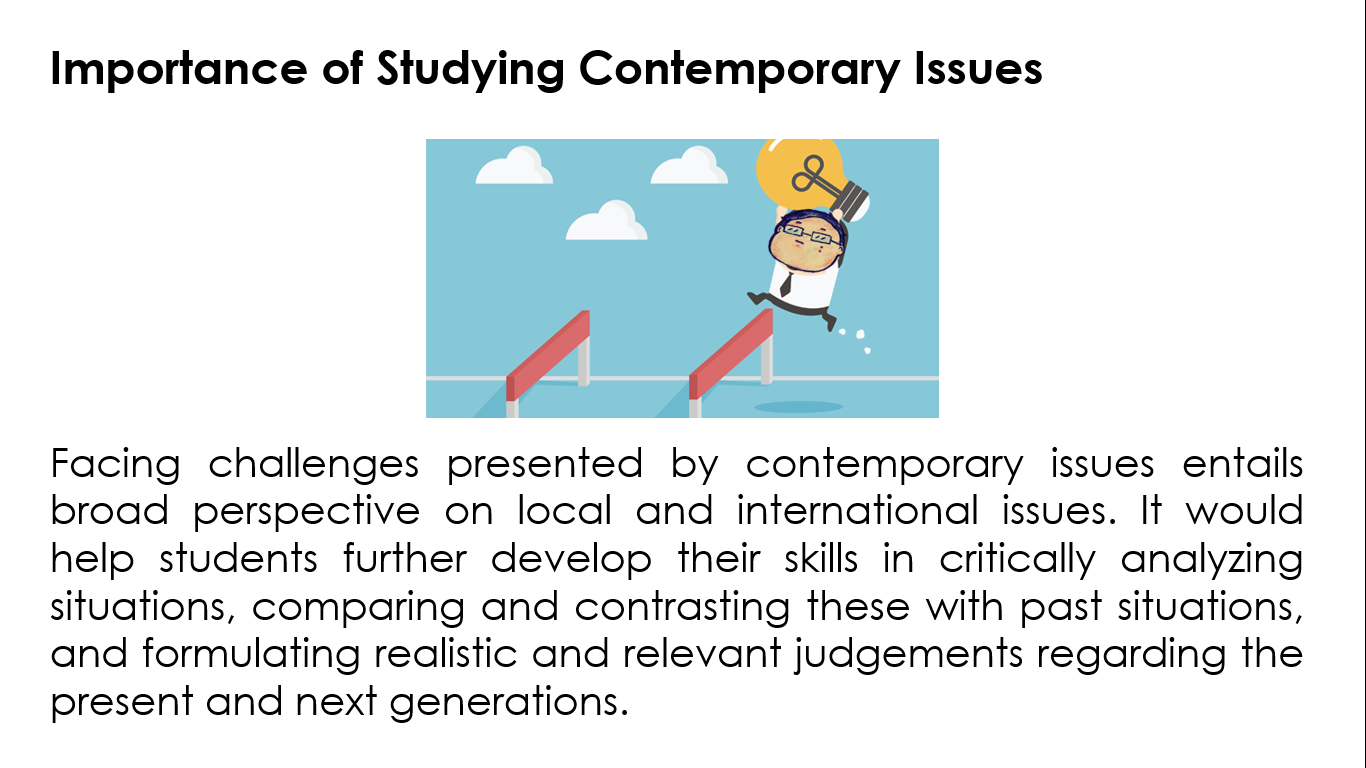Contemporary Issues - The Importance of Contemporary Issue