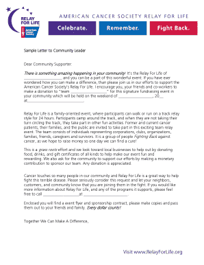 Relay For Life Donation Letter Template ~ Resume Letter