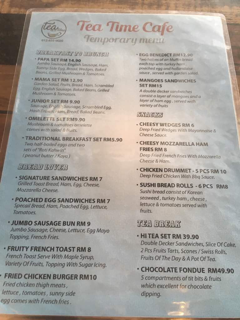 If I could write more...: Tea Time Cafe