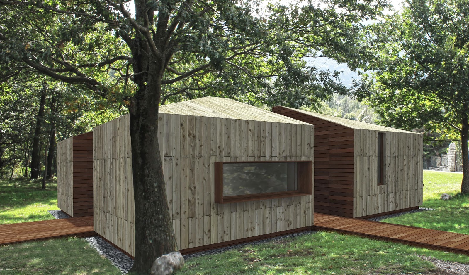 DOMENICO RAPUANO ARCHITETTO: 4 PADIGLIONI IN LEGNO