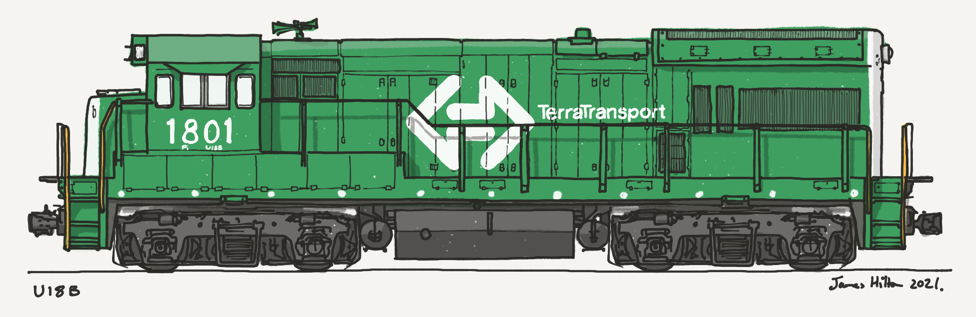 Terra Transport U18B: Little green loco...