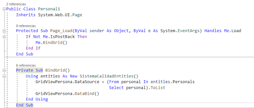 Ligth Knight: CRUD con Entity Framework en ASP.NET y VB.NET, usando un DataGridView.