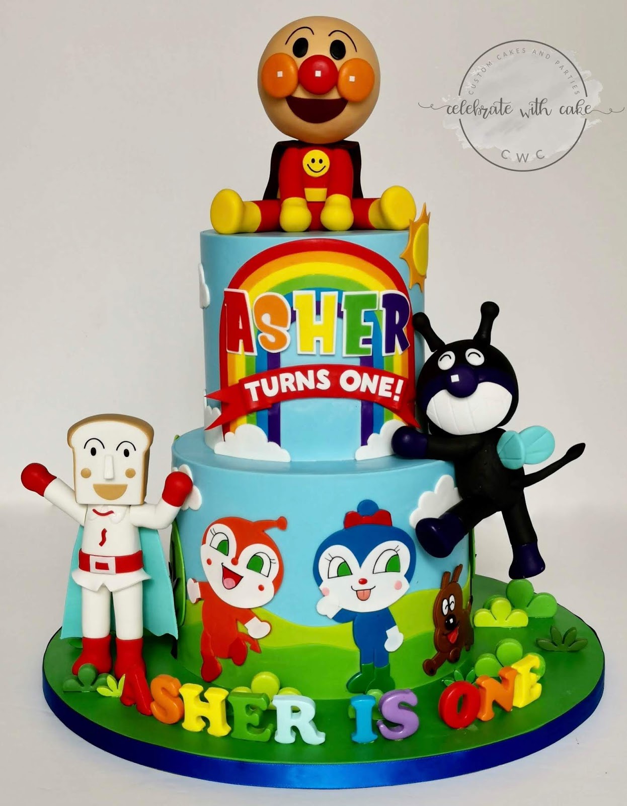 Celebrate with Cake!: Anpanman and Friends 2 tier Cake