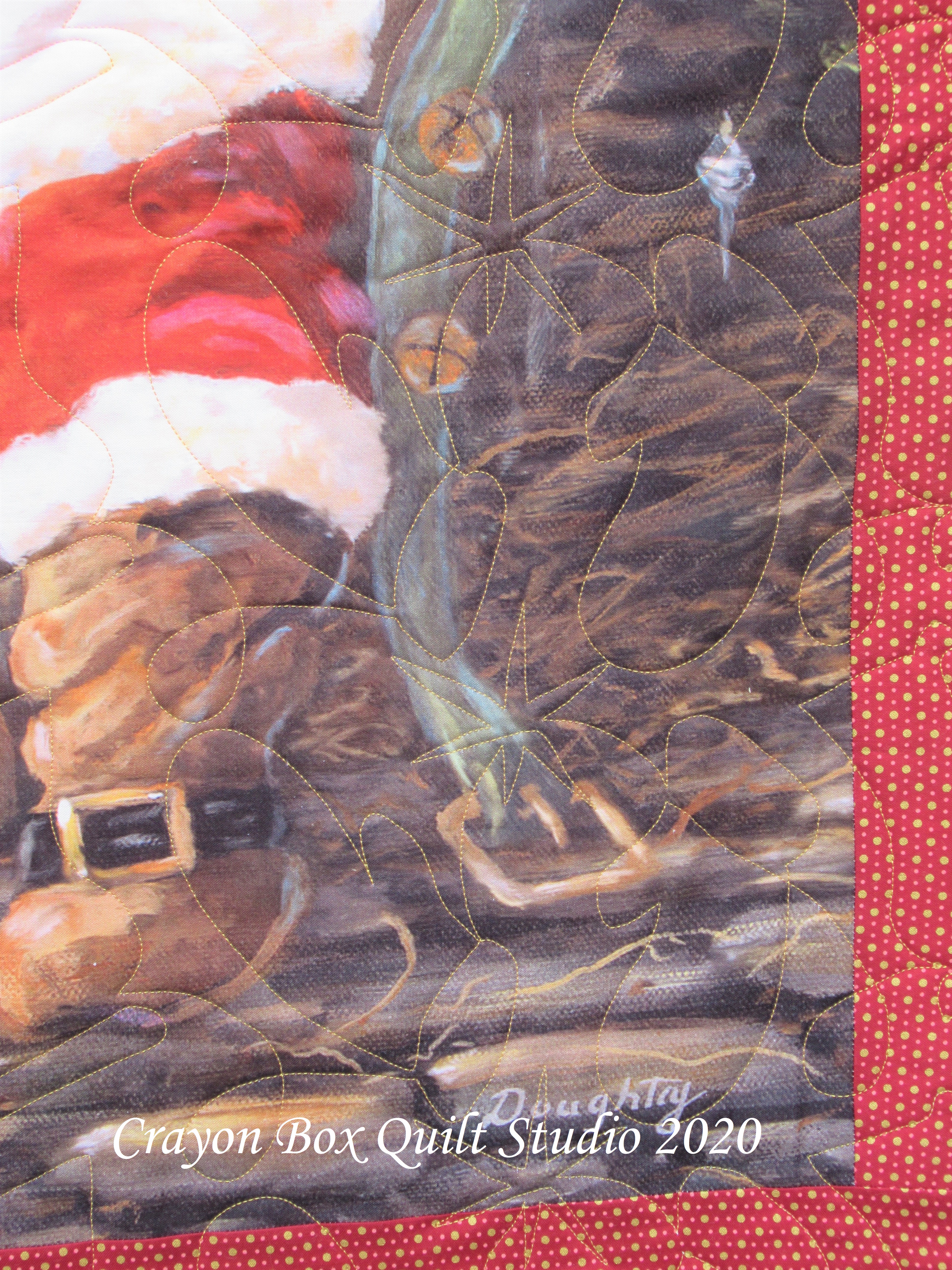 Crayon Box Quilt Studio: Colleen's Santa Panel Quilt